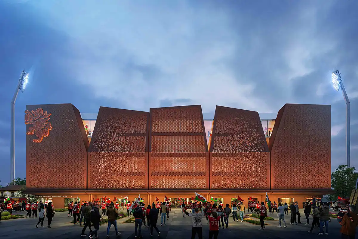 Populous X Wrexham: the future Kop Stand